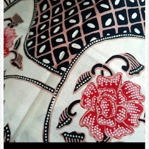 Premium Cotton Batik/rose Pattern Indonesian Batik/batik Sarong/sewing ...