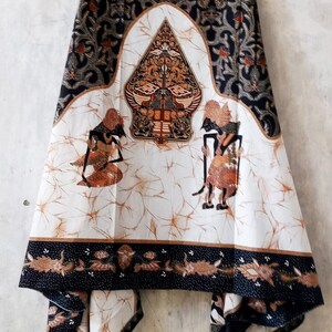 Wayang Batik Sarong/indonesian Batik Fabric/bikini Wrap/beautiful ...
