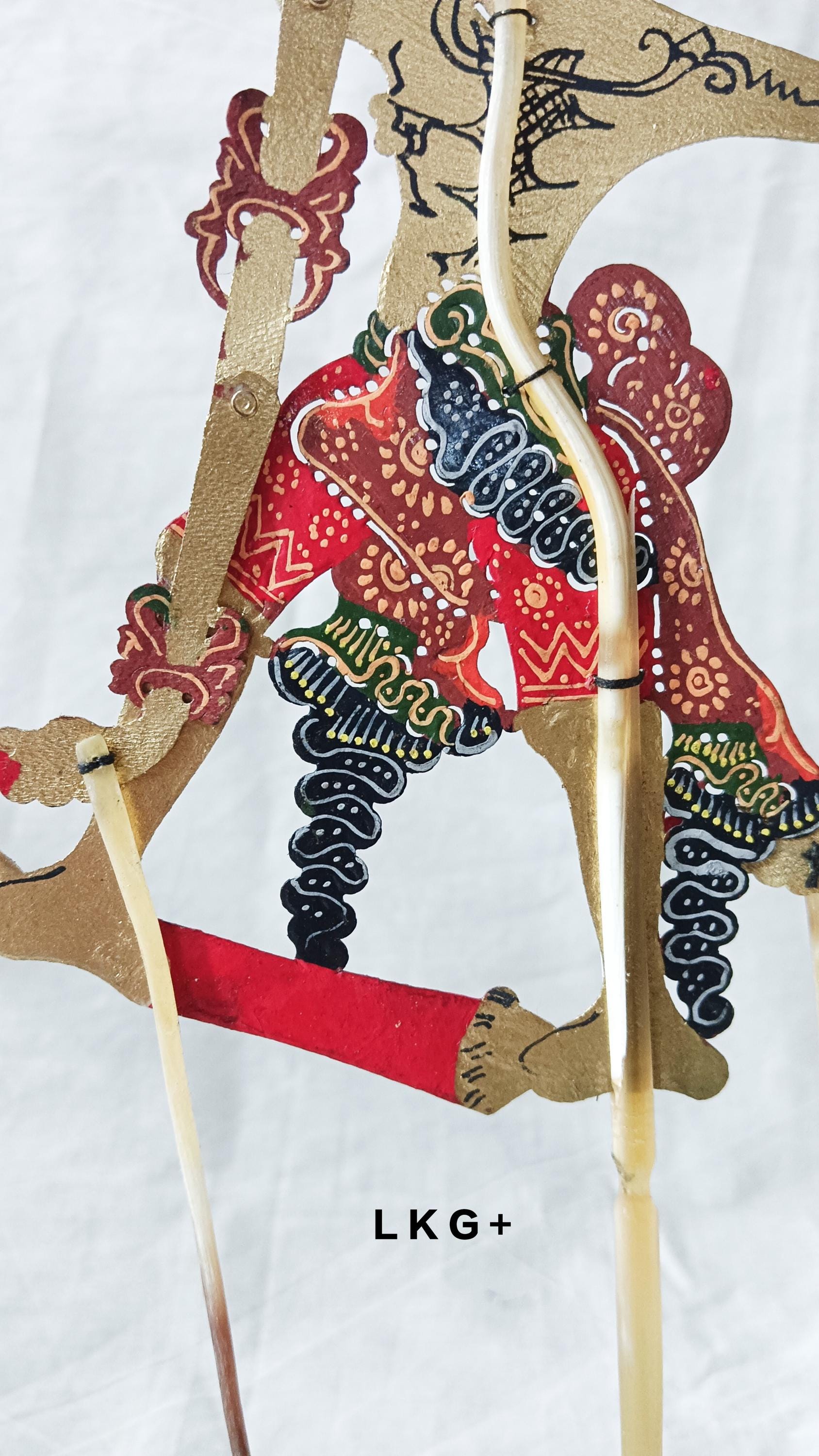 Premium Quality Bima Character Shadow Puppets/ Total Height: 30 Cm ( 11 ...