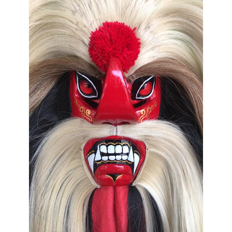 Bujang Ganong Mask/ Traditional Mask From Ponorogo Indonesia/javanese ...