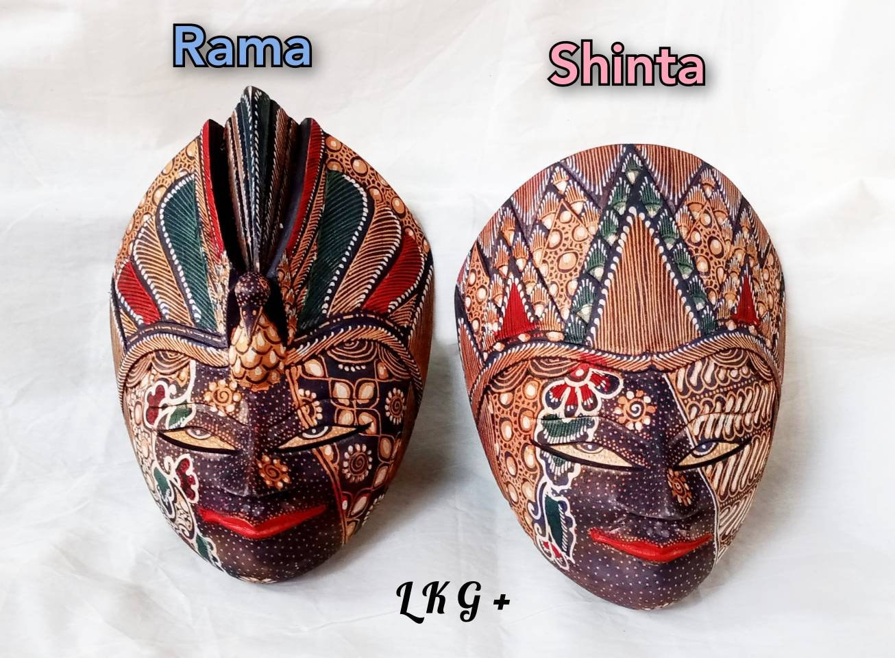 A Pair Rama Shinta Mask/free Shipping/ Wooden Wall Decor/ - Etsy