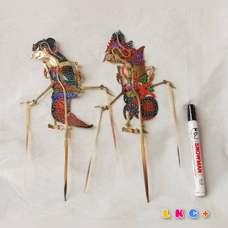 Fine Quality Couple Shadow Puppets Rama Shinta/javanese Shadow Puppets ...