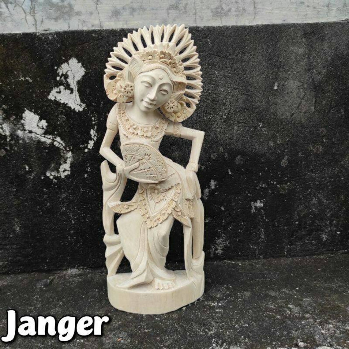 A Pair of Balinese Dancers Statue/kecak Janger Statue/balinese - Etsy