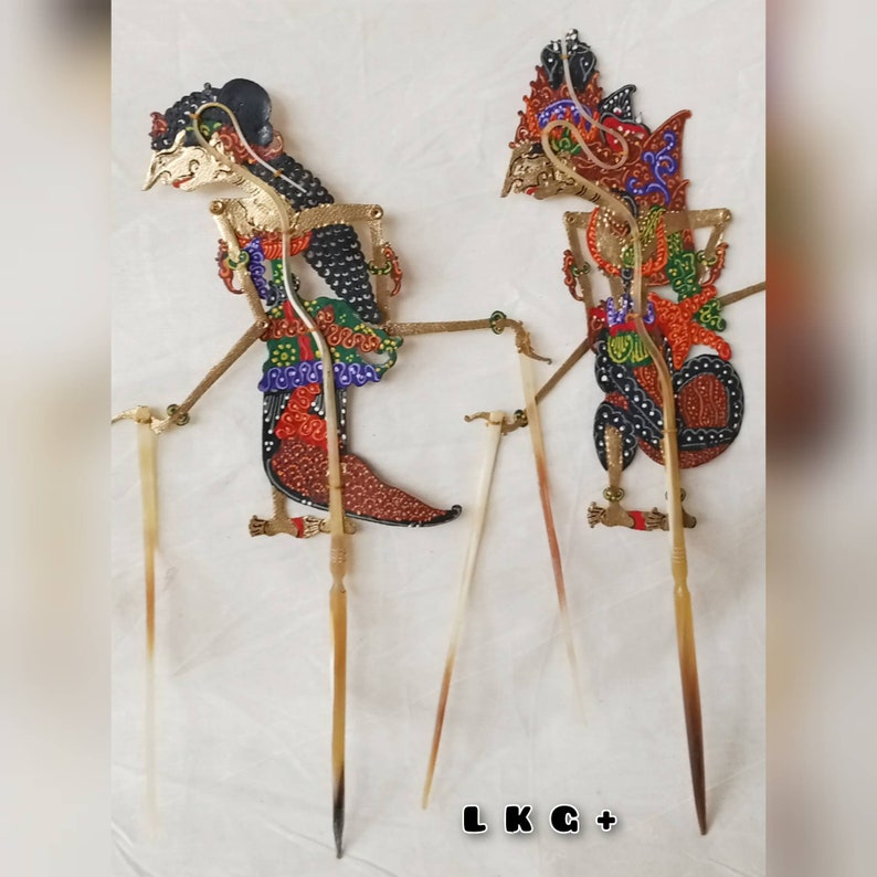 Fine Quality Couple Shadow Puppets Rama Shinta/javanese Shadow Puppets ...