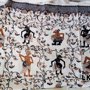 Wayang Batik Sarong/indonesian Batik Fabric/beautiful Wayang Batik ...