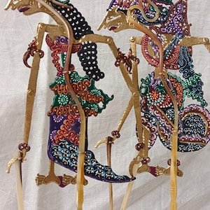 Fine Quality Couple Shadow Puppets Rama Shinta/javanese Shadow Puppets ...