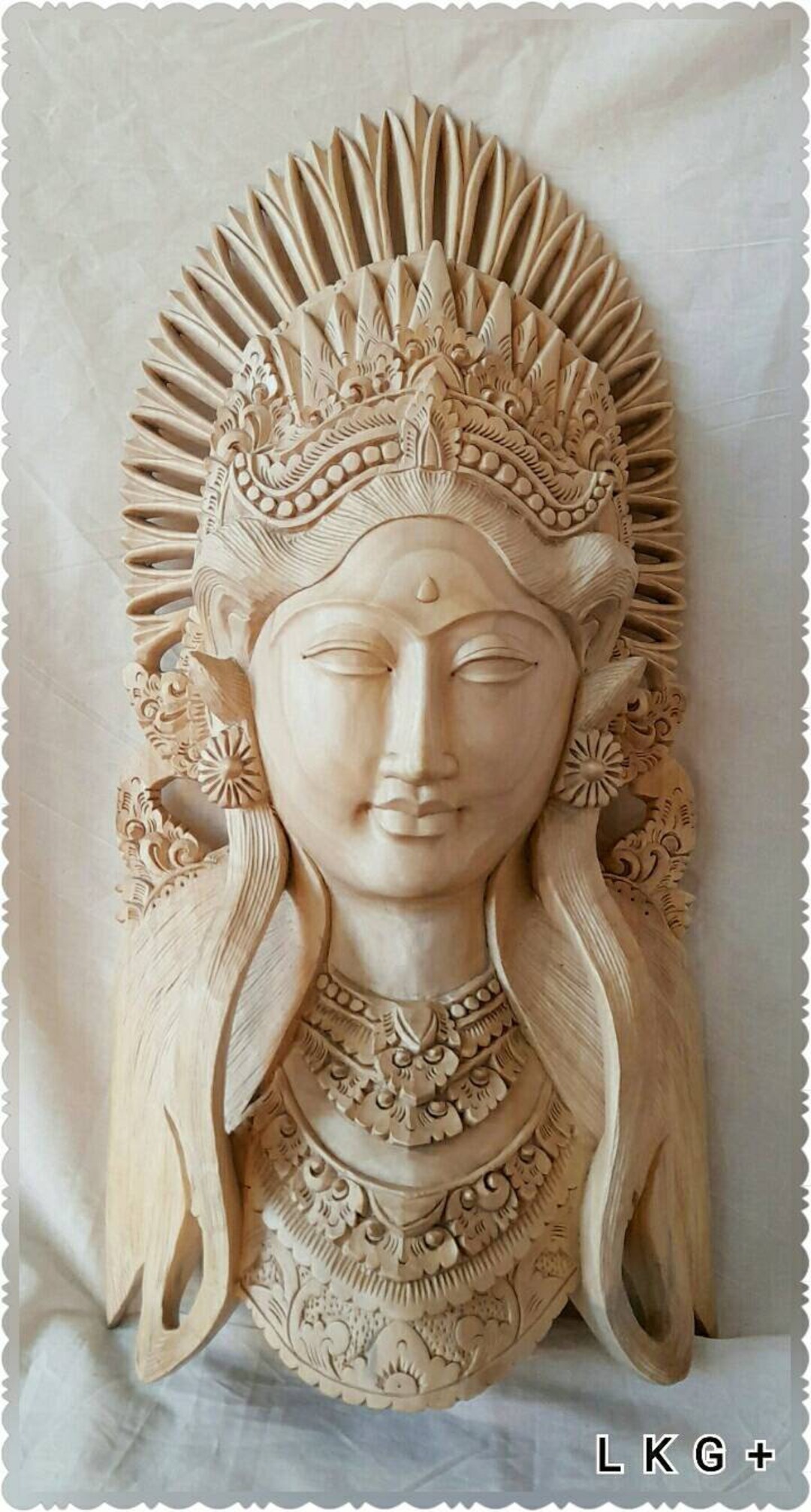 50 Cm Balinese Dancer Statue/ Large Balinese Janger Head Sculpture ...