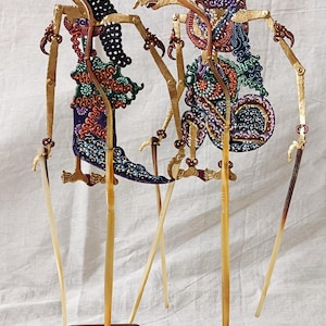 Fine Quality Couple Shadow Puppets Rama Shinta/javanese Shadow Puppets ...