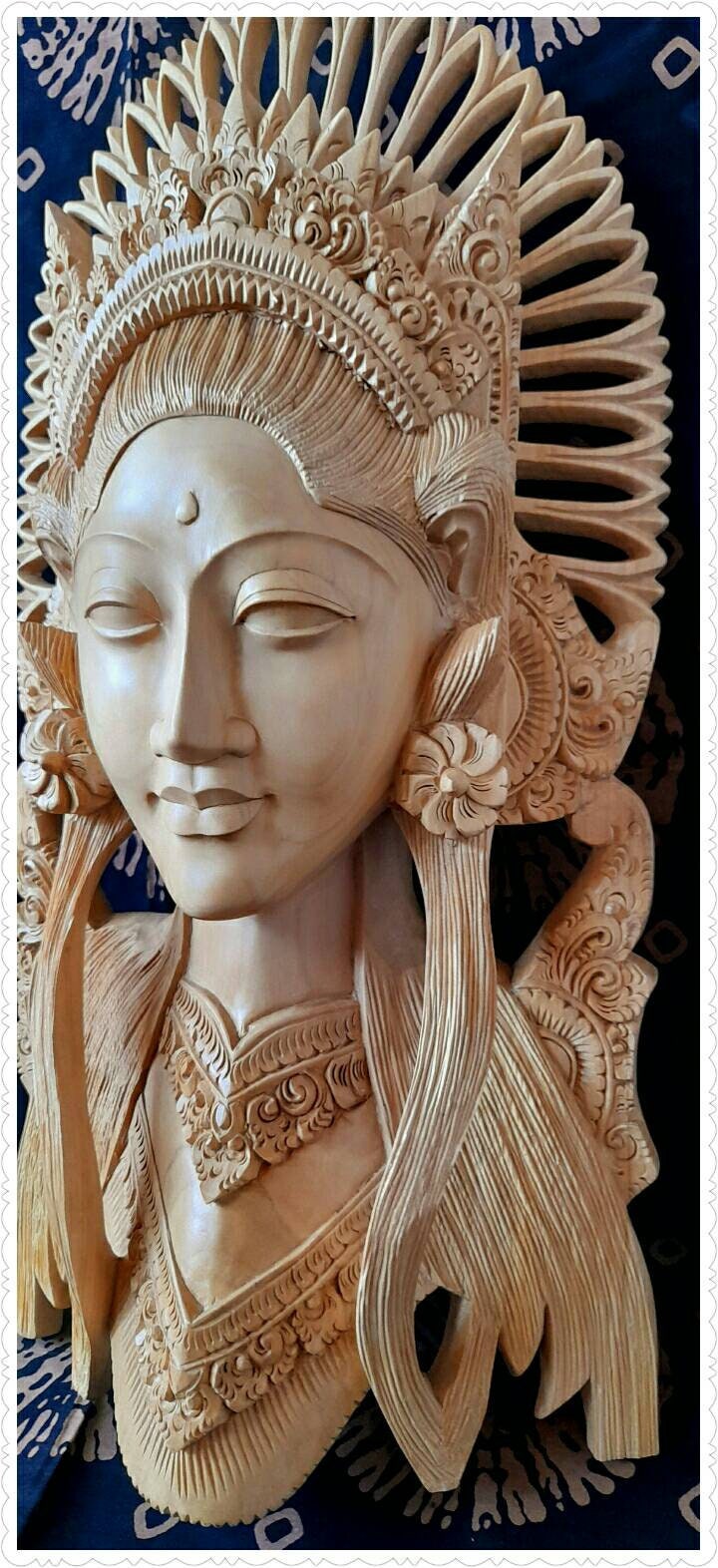 50 Cm Balinese Dancer Statue/ Large Balinese Janger Head Sculpture ...