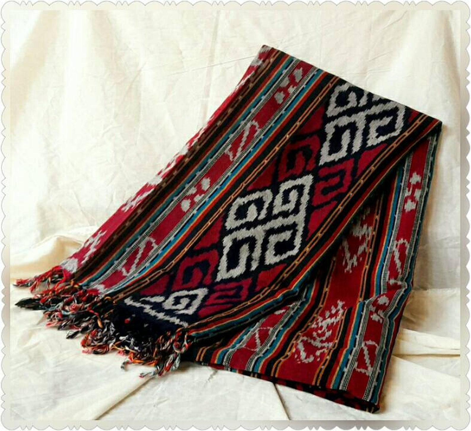 Handmade Ethnic Blanket/tenun Ikat/ Multipurpose Blanket/ Ethnic ...