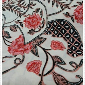 Premium Cotton Batik/rose Pattern Indonesian Batik/batik Sarong/sewing ...