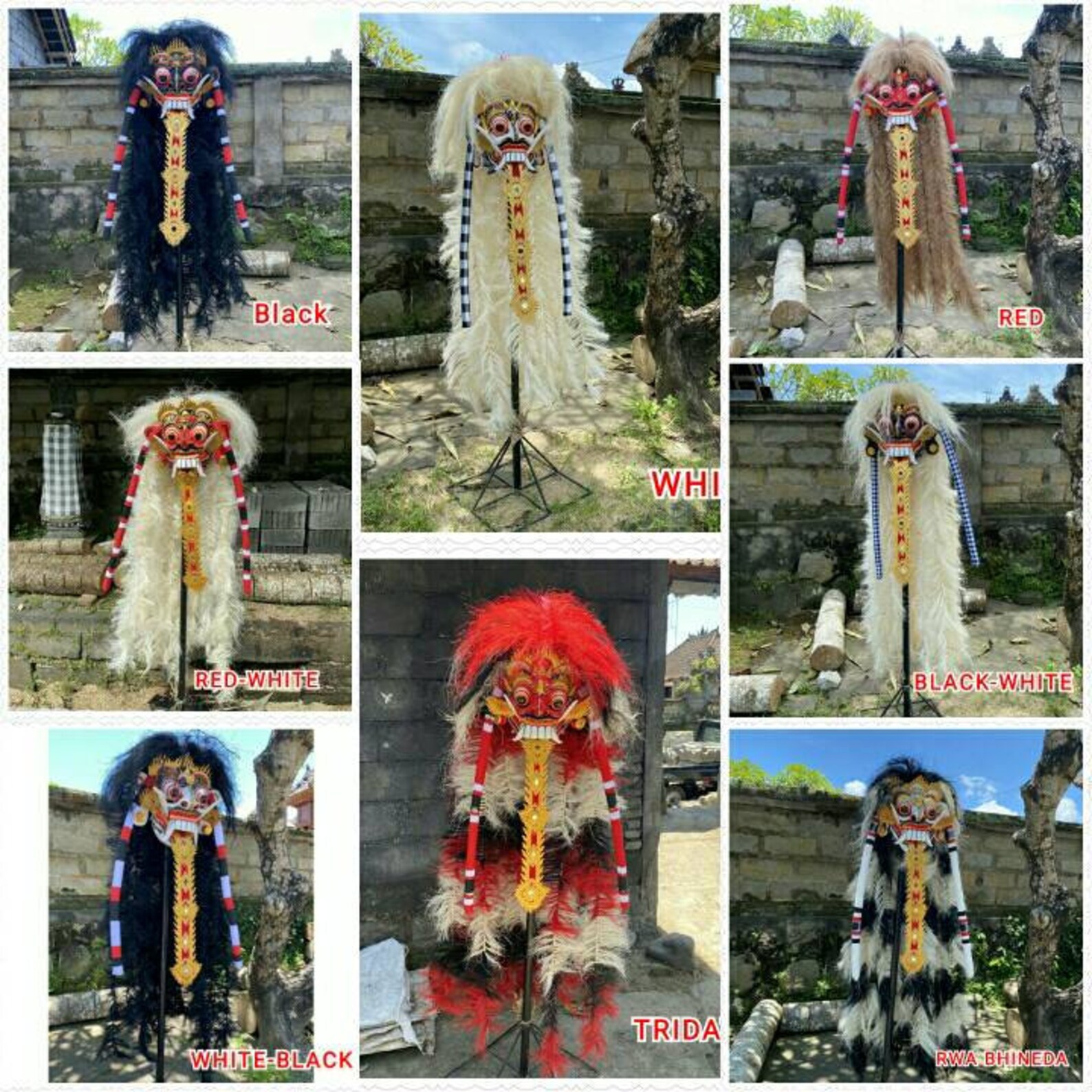 Free 1 Pc Handpainting Head Cover Rangda Cloth and Free - Etsy