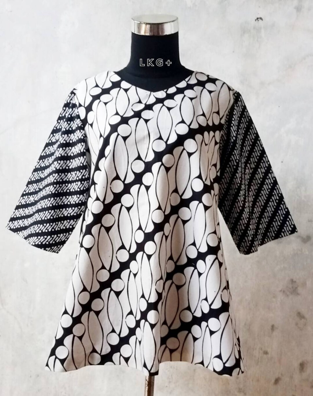 Batik Blouse/summer Batik Shirt/indonesian Batik Shirt/handstamp Batik ...