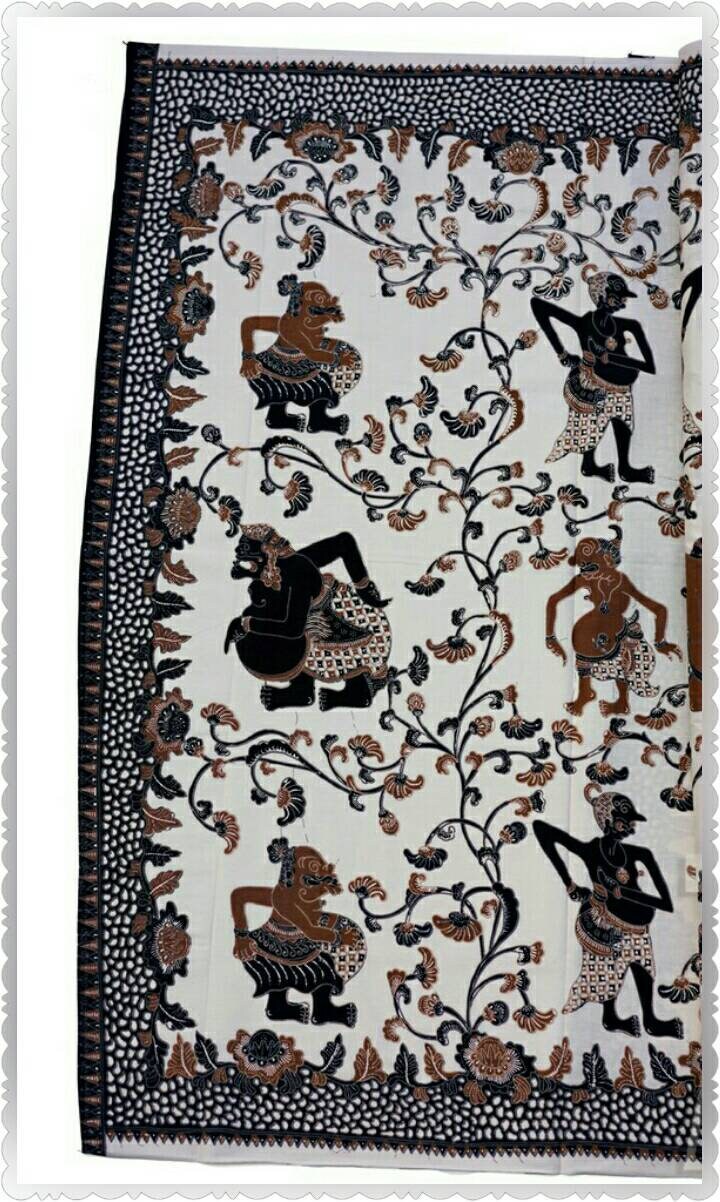 Wayang Batik Sarong/indonesian Batik Fabric/beautiful Wayang Batik ...