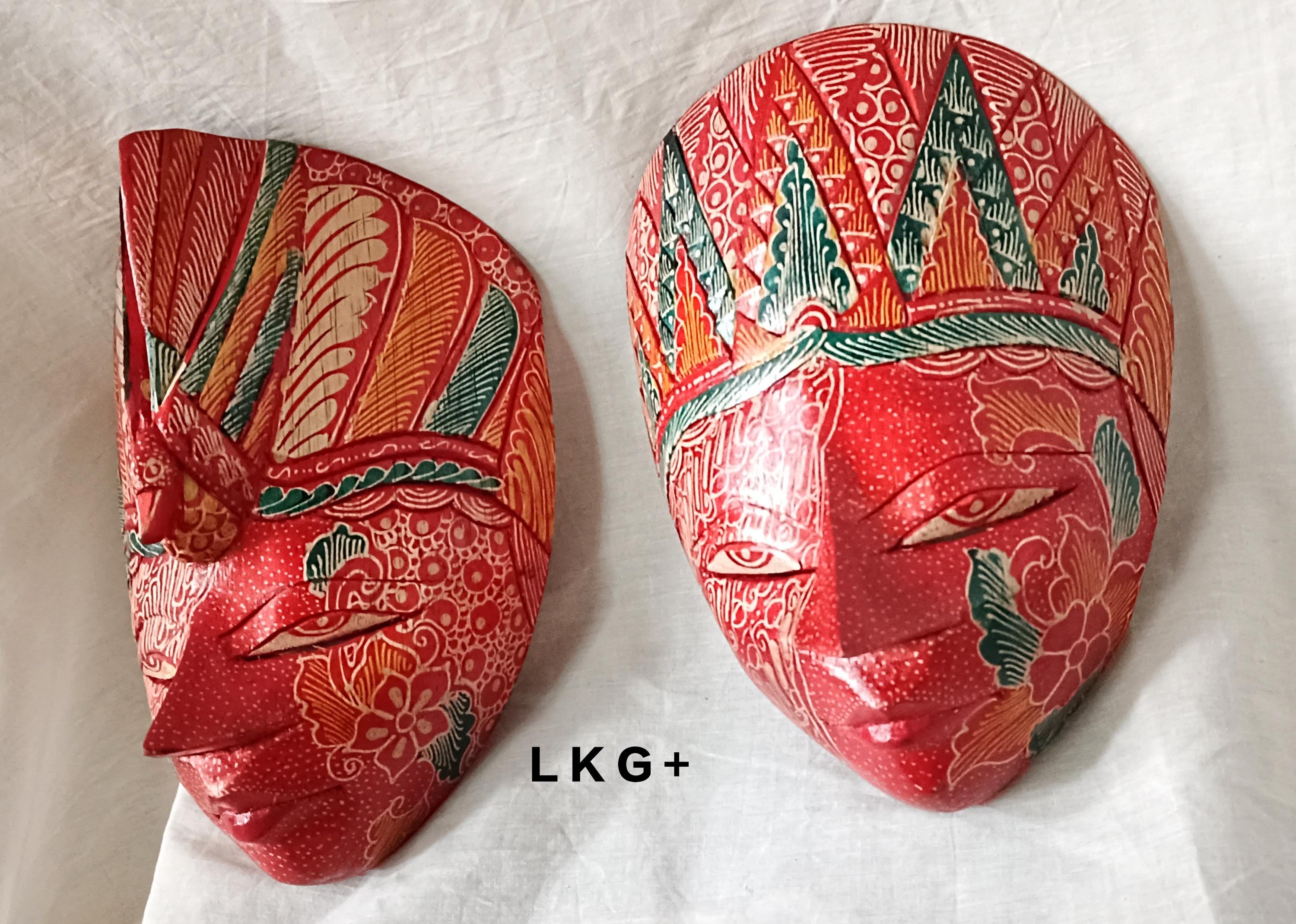 A Pair Rama Shinta Mask/free Shipping/ Wooden Wall Decor/ Indonesian ...
