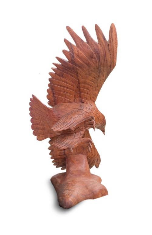 Wooden Eagle/ Wooden Eagle Engraving/wooden Eagle Statue - Etsy