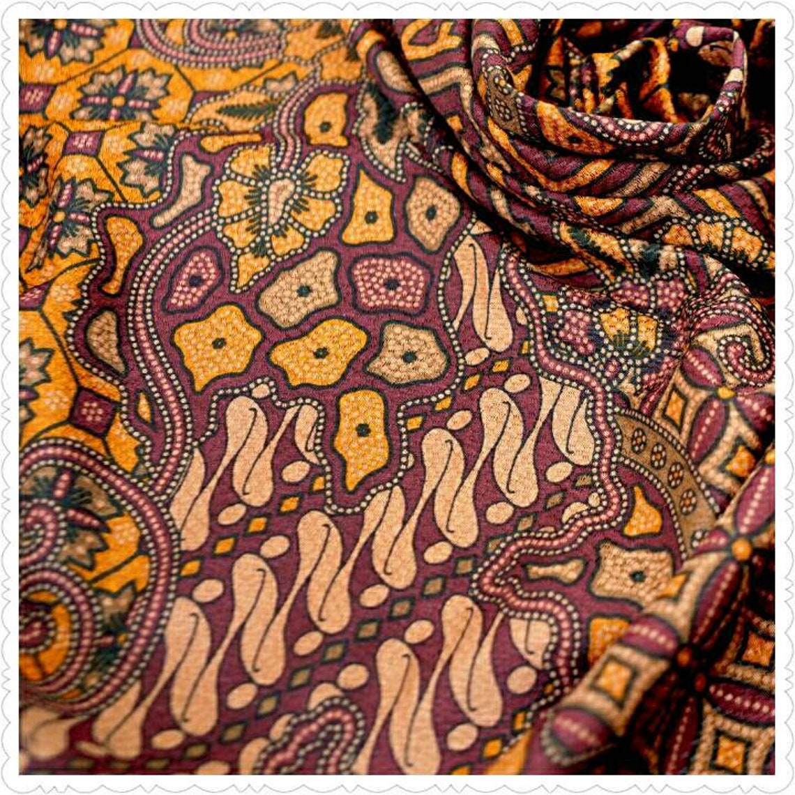 Premium Dobby Batik Fabric/indonesian Batik Fabric/sekar Jagad - Etsy