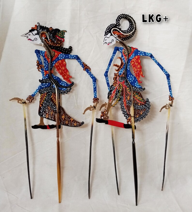 Fine Quality Couple Shadow Puppets Ratih & Kamajaya/ A Pair of Gods and ...