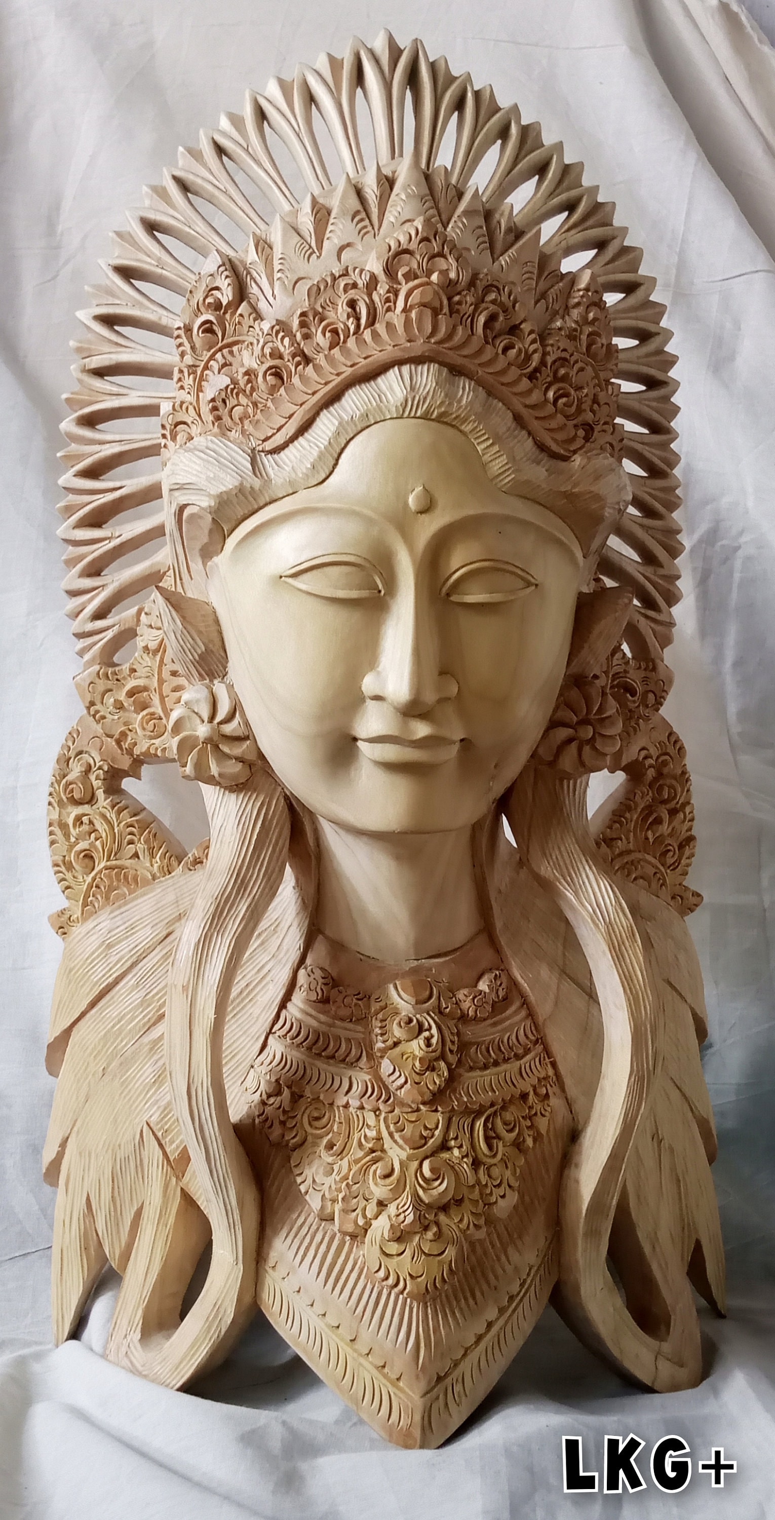 50 Cm Balinese Dancer Statue/ Large Balinese Janger Head Sculpture ...