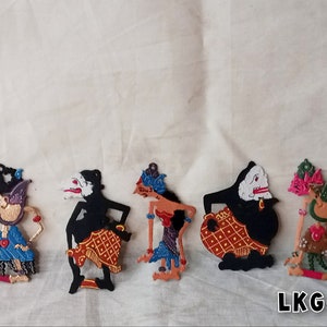 Set of 5 Pcs and 10 Pcs Shadow Puppets Fridge Magnet/ Indonesian Shadow ...