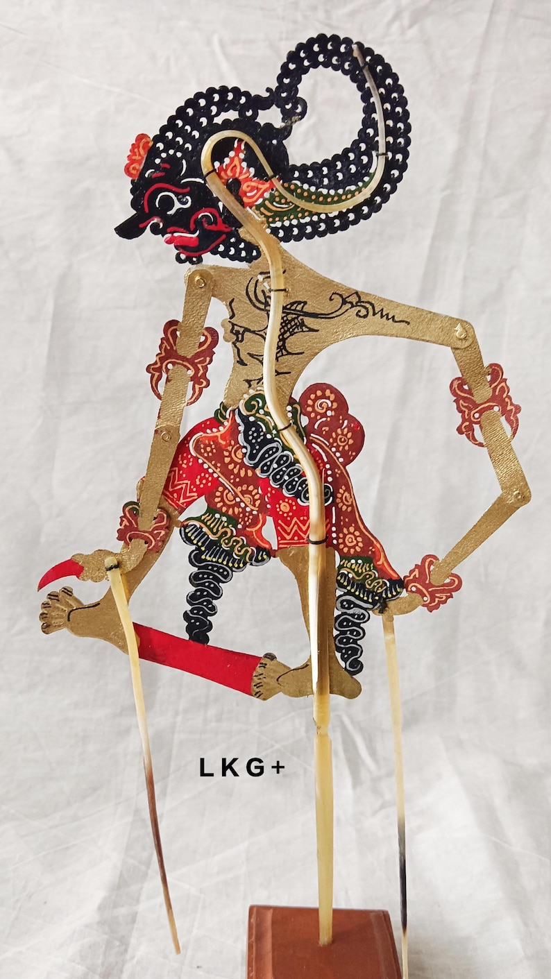 Premium Quality Bima Character Shadow Puppets/ Total Height: 30 Cm ( 11 ...