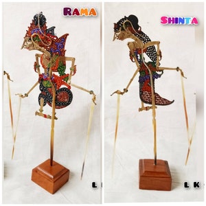 Fine Quality Couple Shadow Puppets Rama Shinta/javanese Shadow Puppets ...