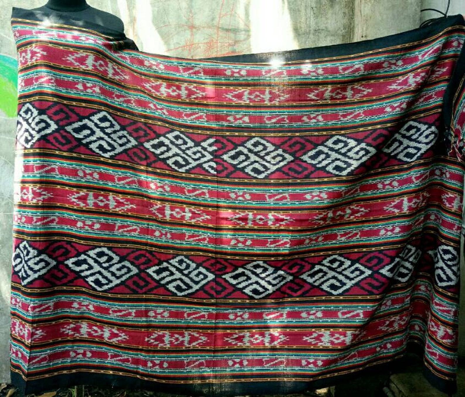 Handmade ethnic blanket/Tenun ikat/ multipurpose blanket/ | Etsy