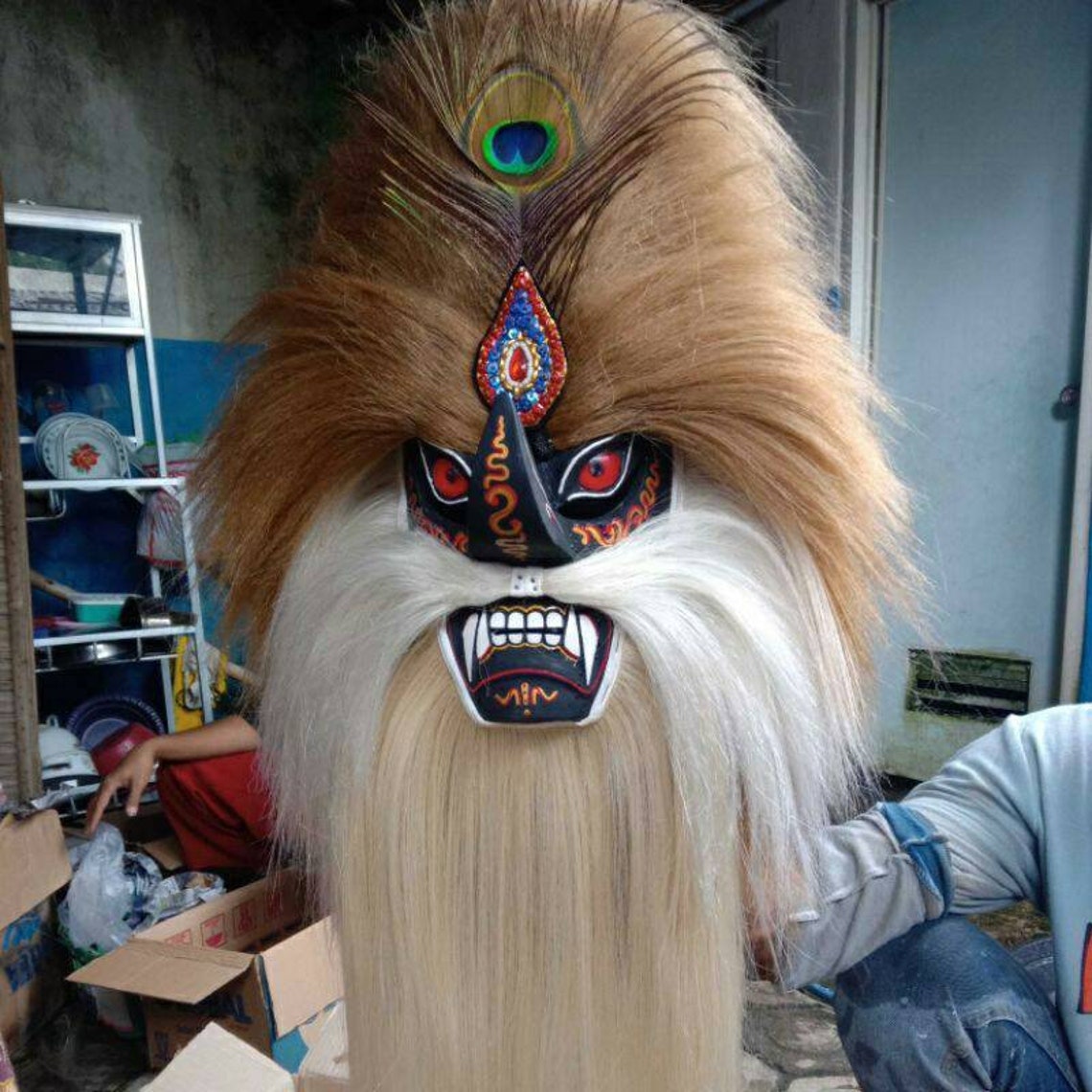 Bujang Ganong Mask/ Traditional Mask From Ponorogo Indonesia/javanese ...