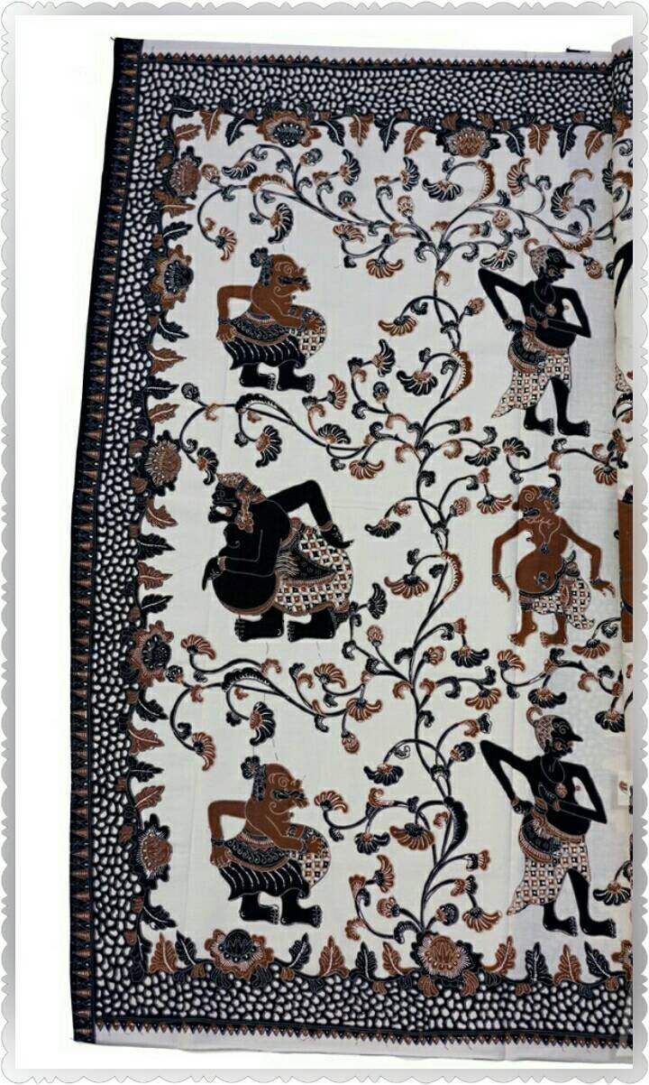 Wayang Batik Sarong/indonesian Batik Fabric/beautiful Wayang - Etsy