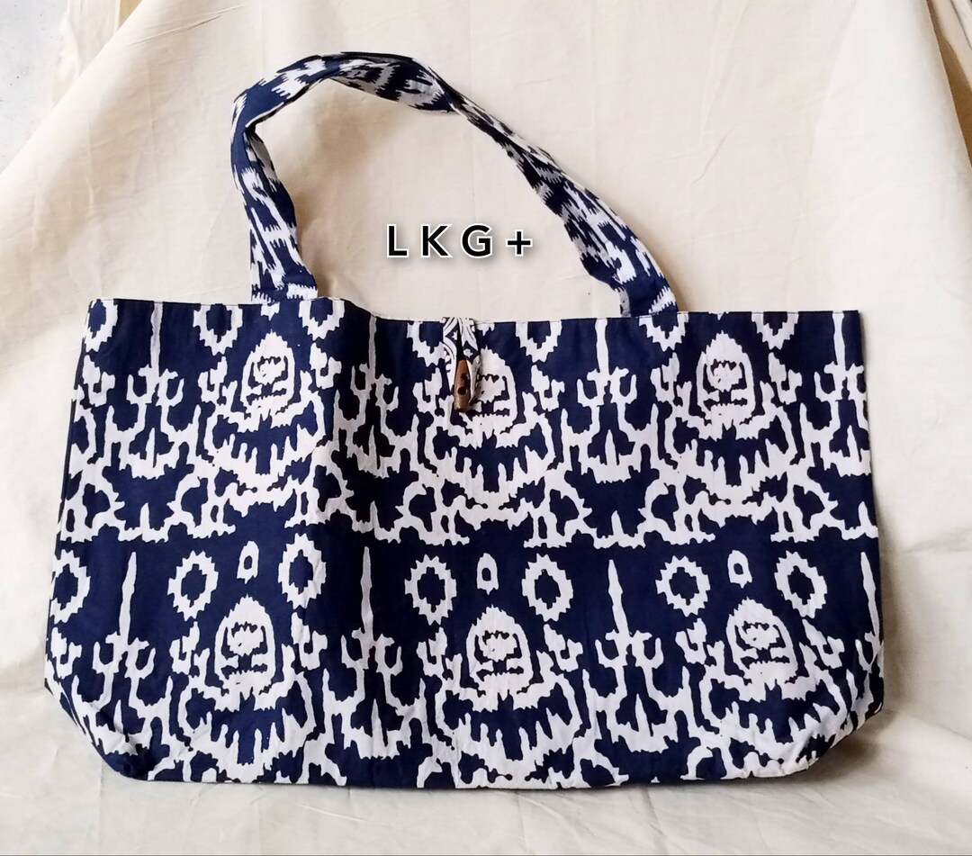 Large Batik Tote Bag /large Tote Bag/indonesian Batik/large Shopping ...