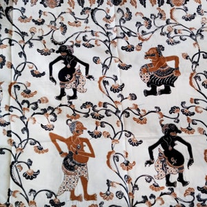 Wayang Batik Sarong/indonesian Batik Fabric/beautiful Wayang Batik ...