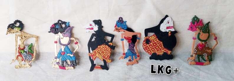 Set of 5 Pcs and 10 Pcs Shadow Puppets Fridge Magnet/ Indonesian Shadow ...