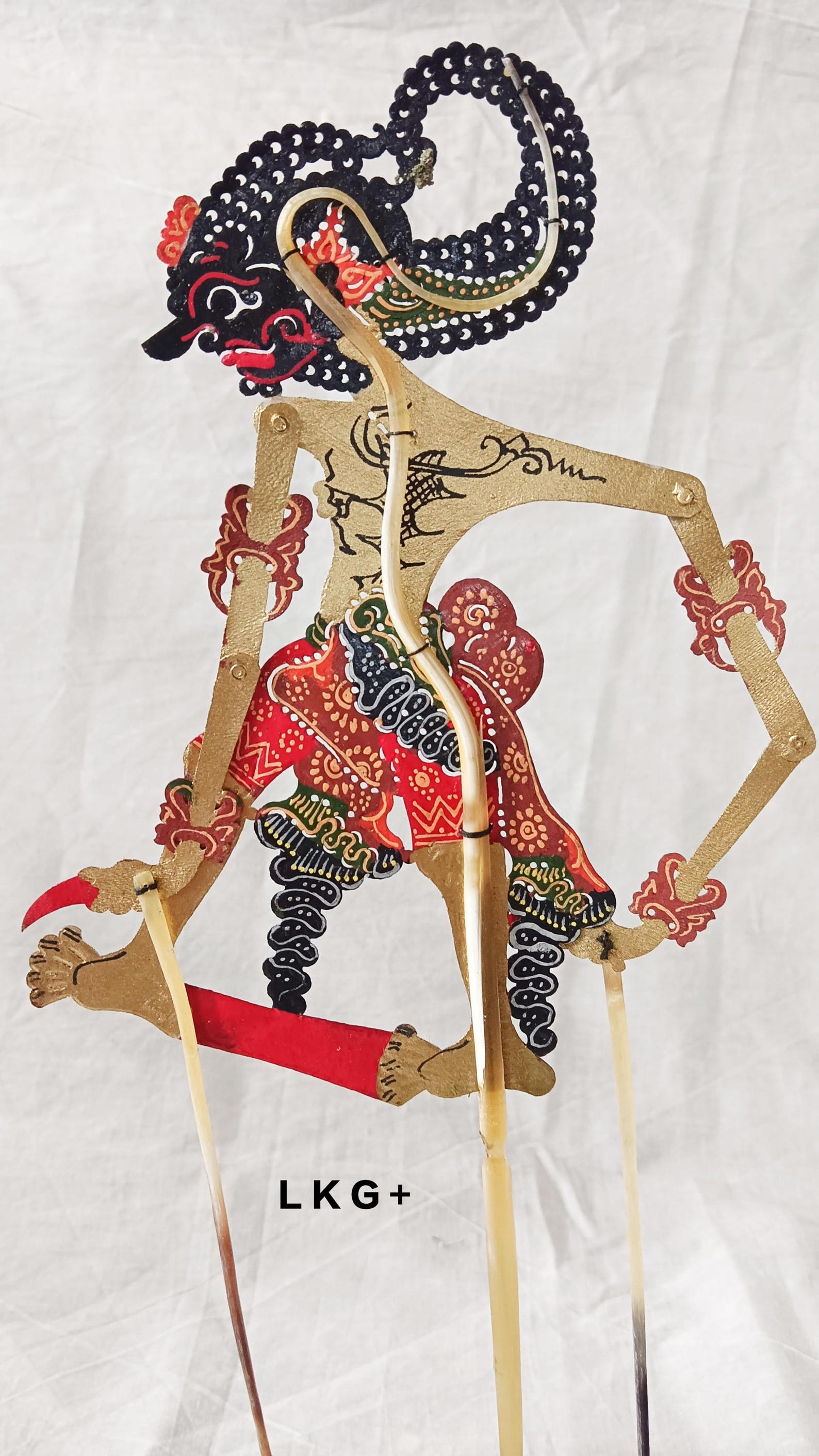 Premium Quality Bima Character Shadow Puppets/ Total Height: 30 Cm ( 11 ...