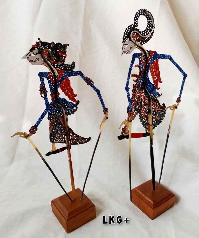 Fine Quality Couple Shadow Puppets Ratih & Kamajaya/ A Pair of Gods and ...
