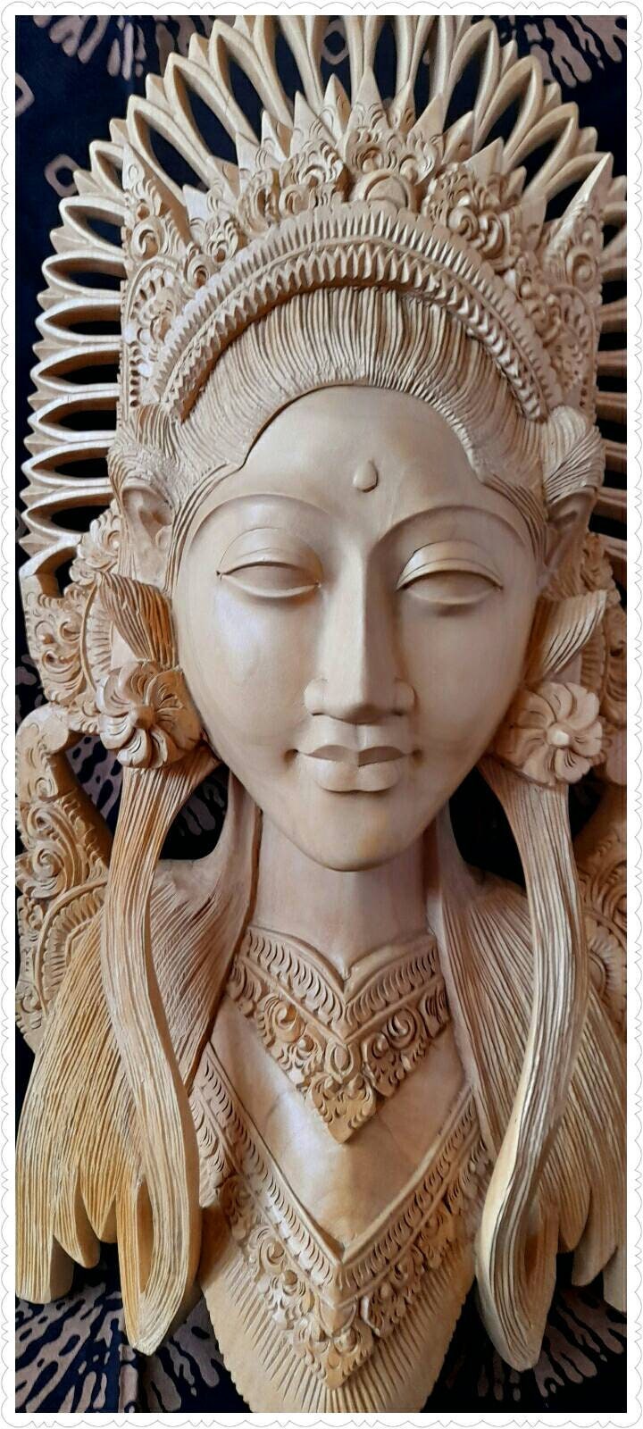 50 Cm Balinese Dancer Statue/ Large Balinese Janger Head Sculpture ...