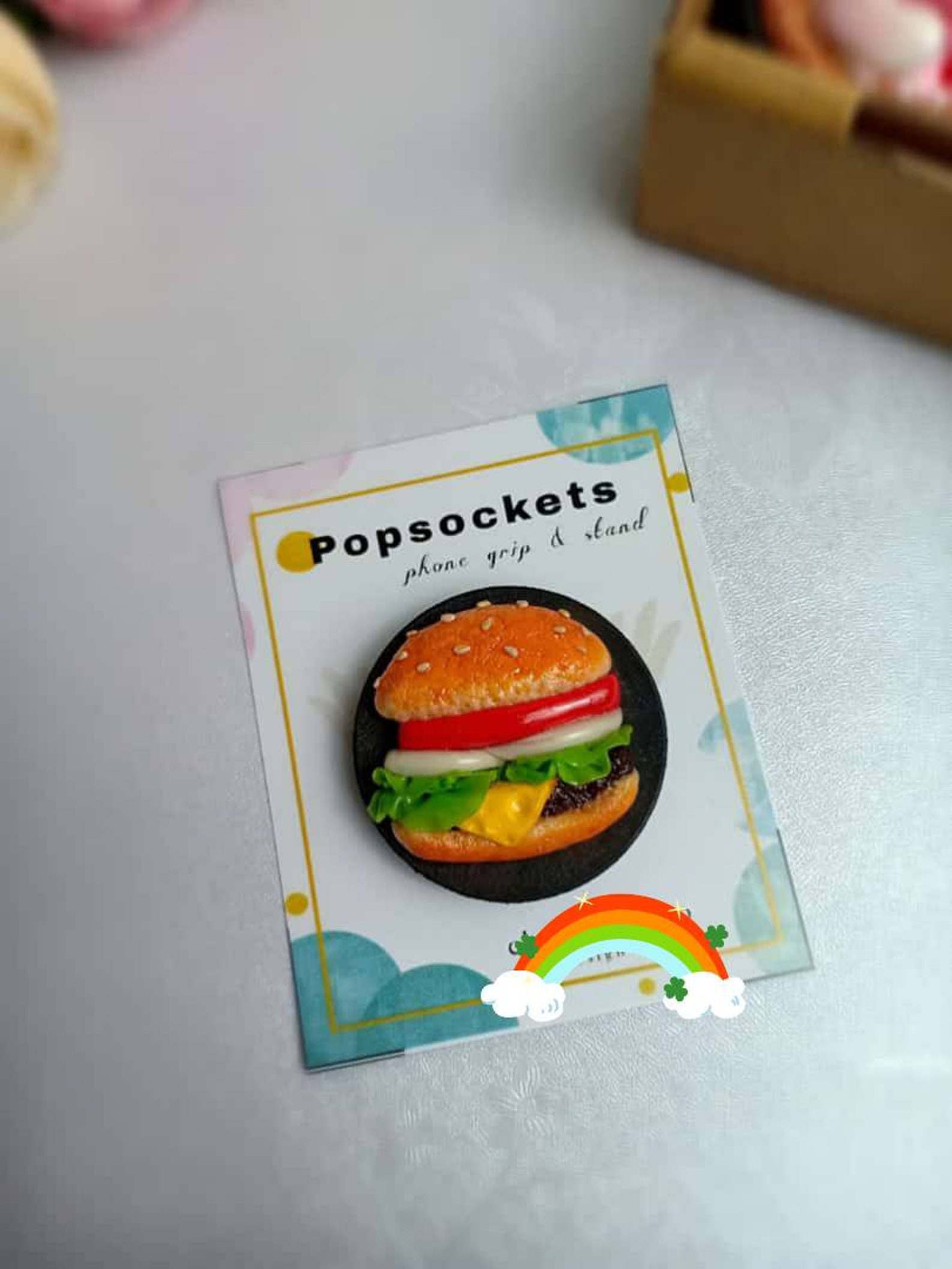 4 Pcs Air Dry Clay Popsocket Phone Accessories/ Beautiful Clay Art ...