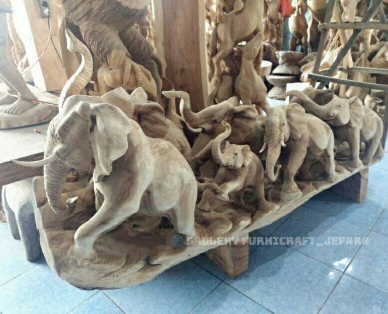 Wooden Elephants Relief/solid Suar Wood Elephants Sculpture/ Wooden Elephants Statues/elephants ...