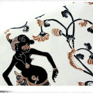 Wayang Batik Sarong/indonesian Batik Fabric/beautiful Wayang | Etsy