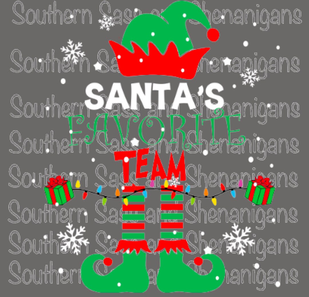 Santa's Favorite TEAM Elf Boy Girl SVG PNG - Etsy