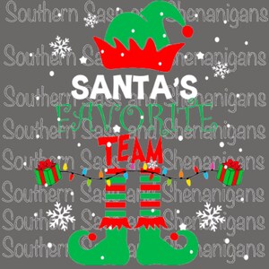Santa's Favorite TEAM Elf Boy Girl SVG PNG - Etsy
