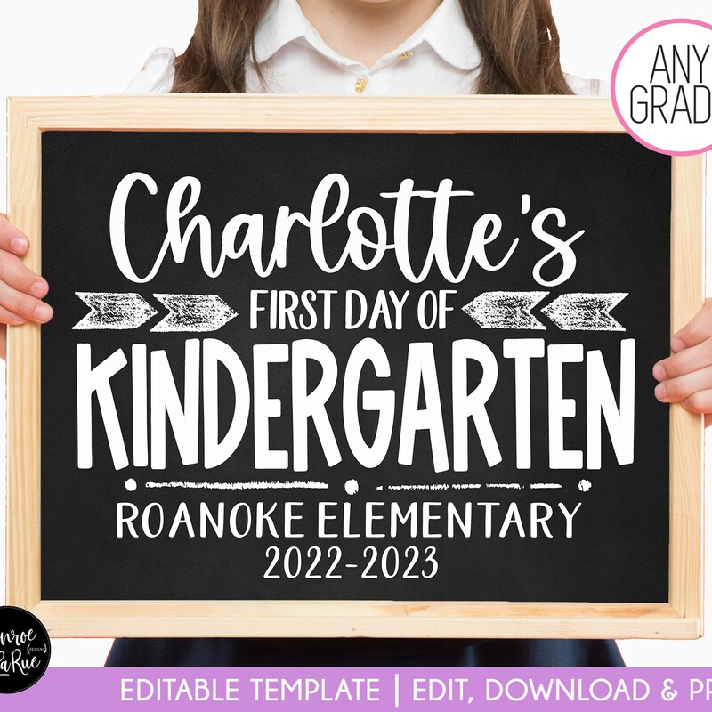 First Day of School Sign Printable - Etsy