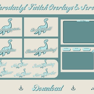 Turquoise Nessy Twitch Overlays, Alerts, and Panels Stream Package - Etsy