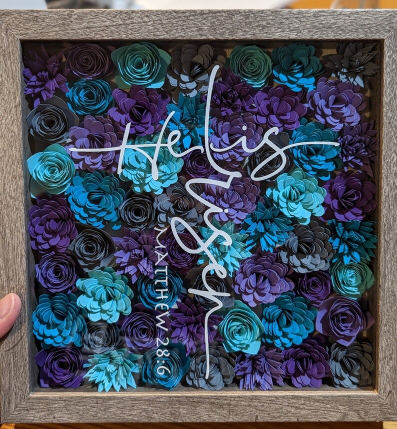 Paper Flower Shadow Box - Etsy