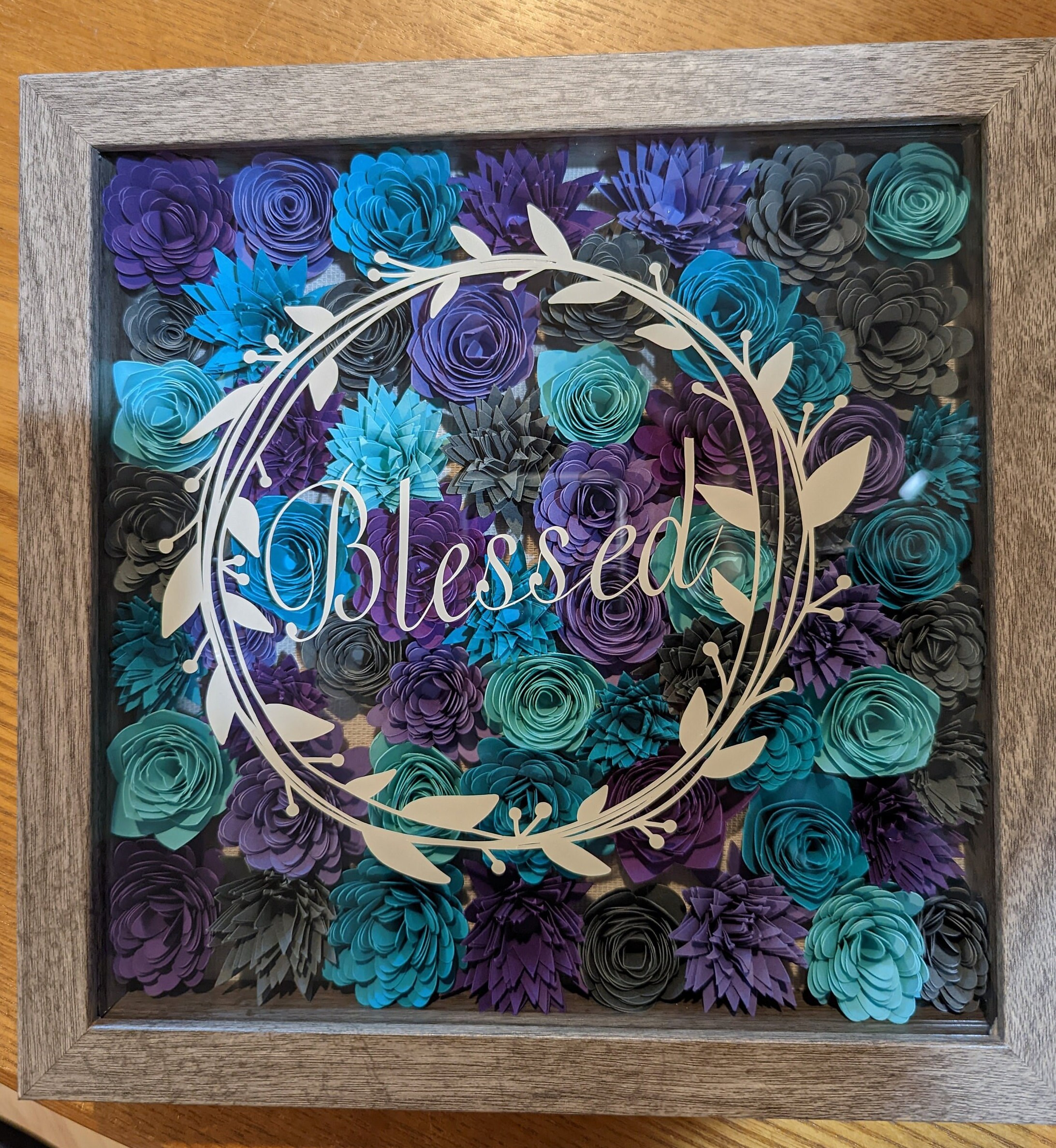 Paper Flower Shadow Box - Etsy