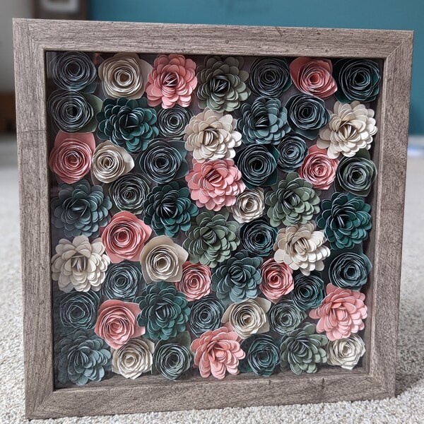 Paper Flower Shadow Box - Etsy