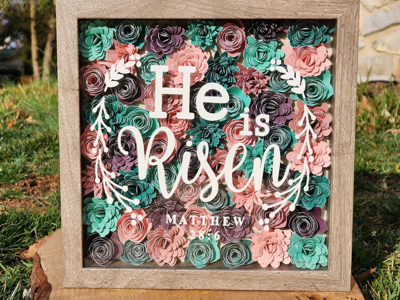 Paper Flower Shadow Box - Etsy