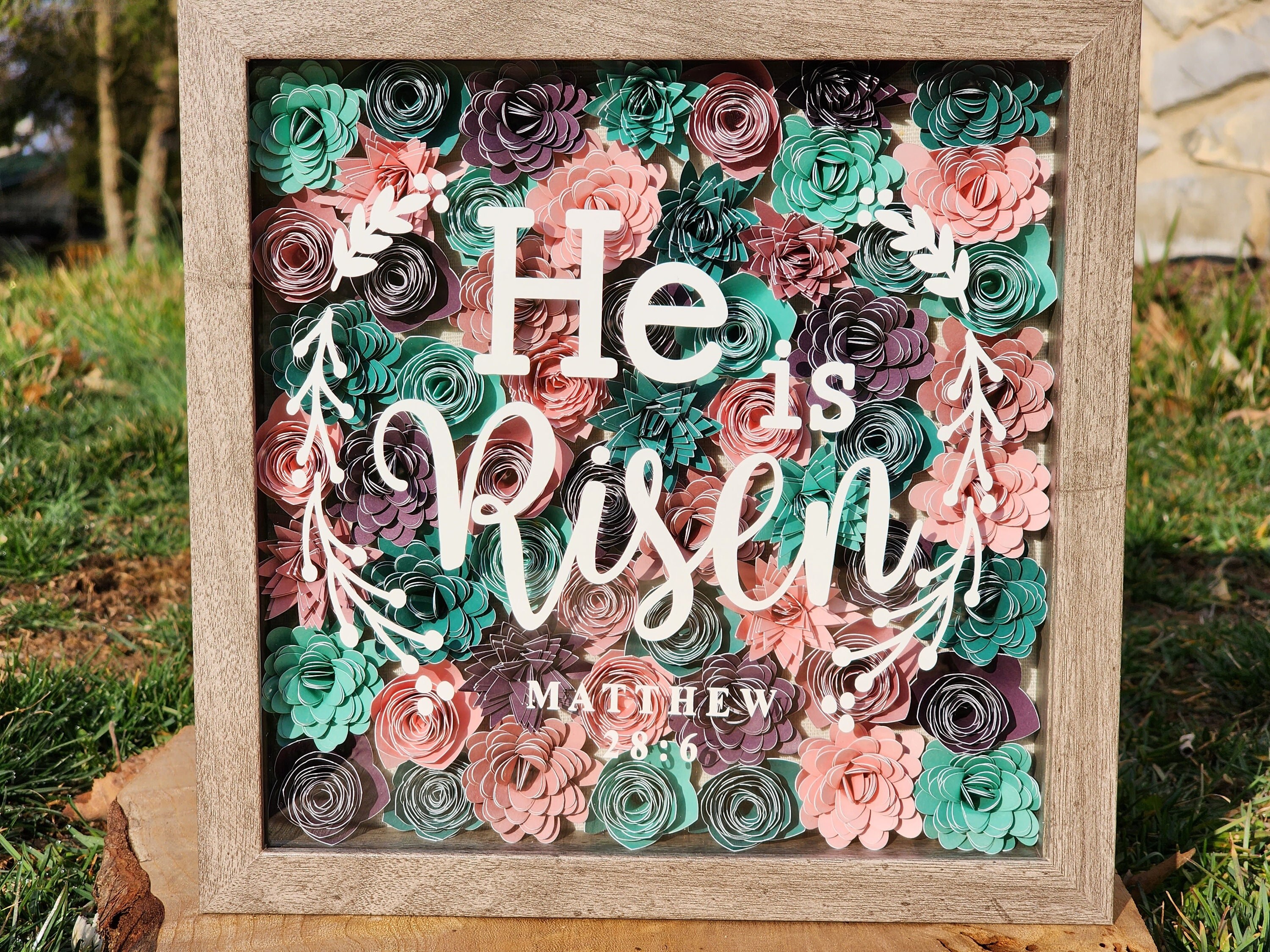 Paper Flower Shadow Box - Etsy