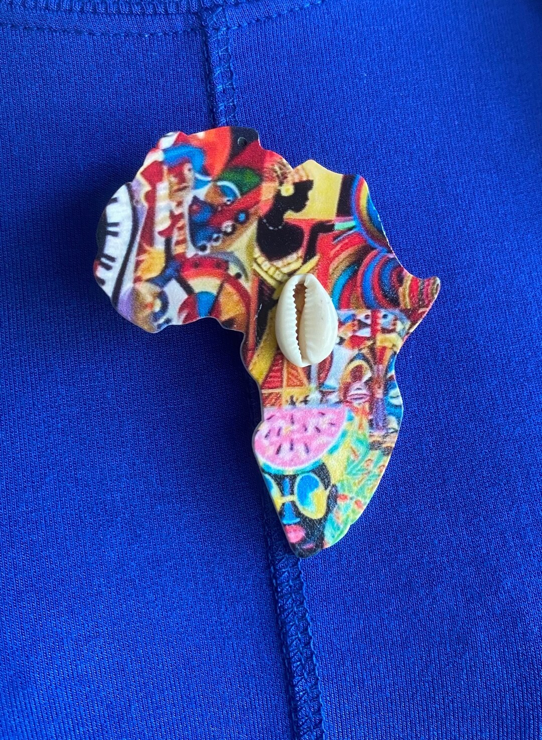 Africa Shaped Lapel Pin, Ethnic Pin, Lightweight Pin, Colorful Pin - Etsy