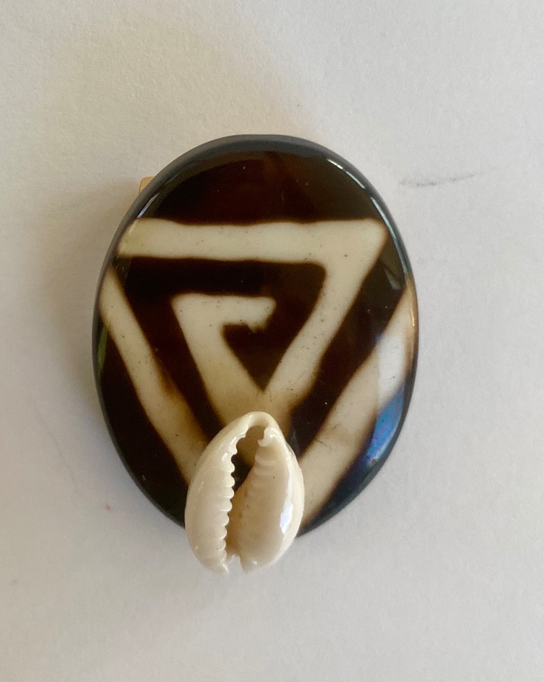 Batik Bone Lapel Pin, Ethnic Lapel Pin, African Lapel Pin, Cowrie Shell ...