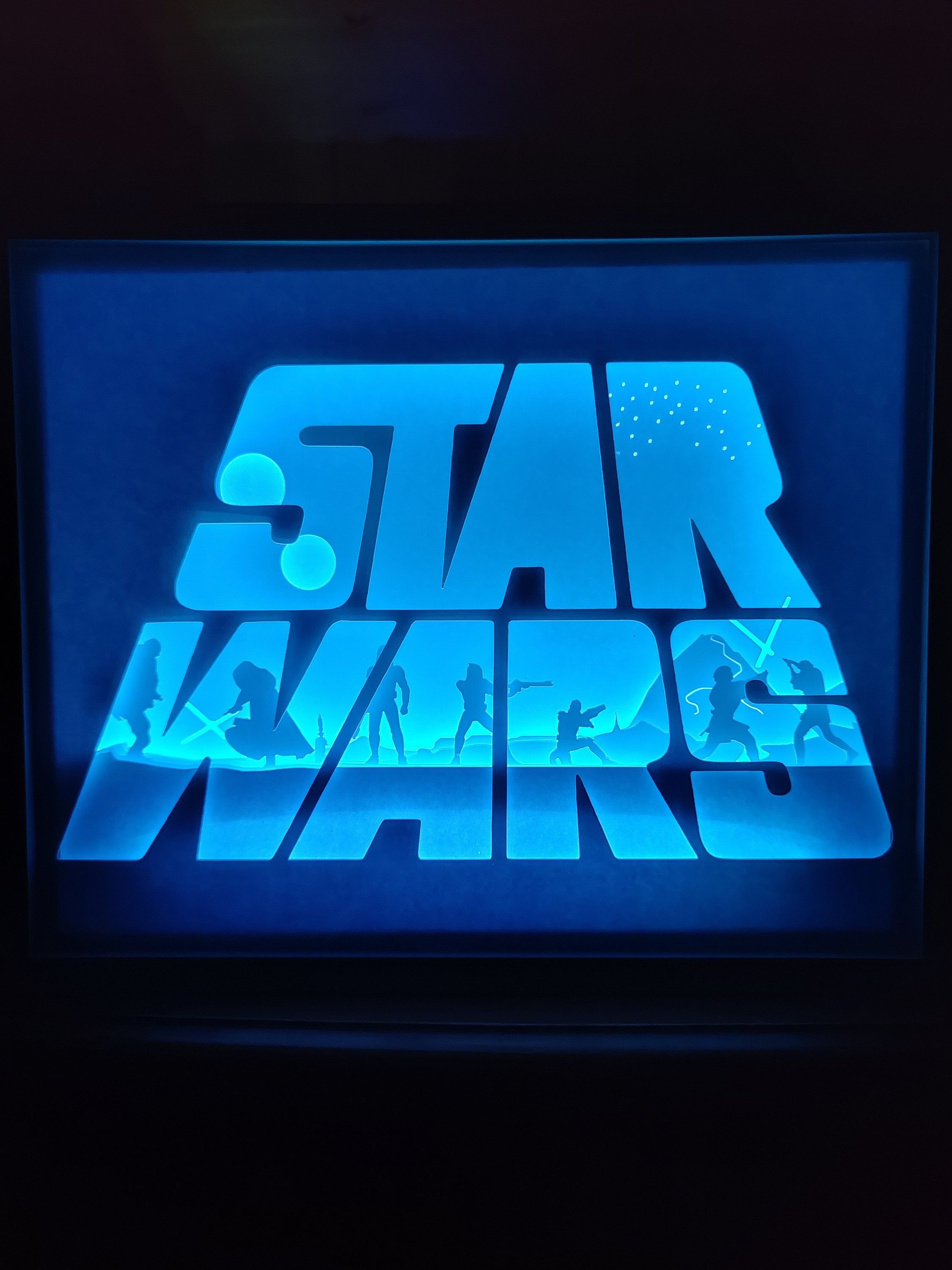 Star Wars Shadow Box LED Paper Cut Light Box/light Box Minimalist ...
